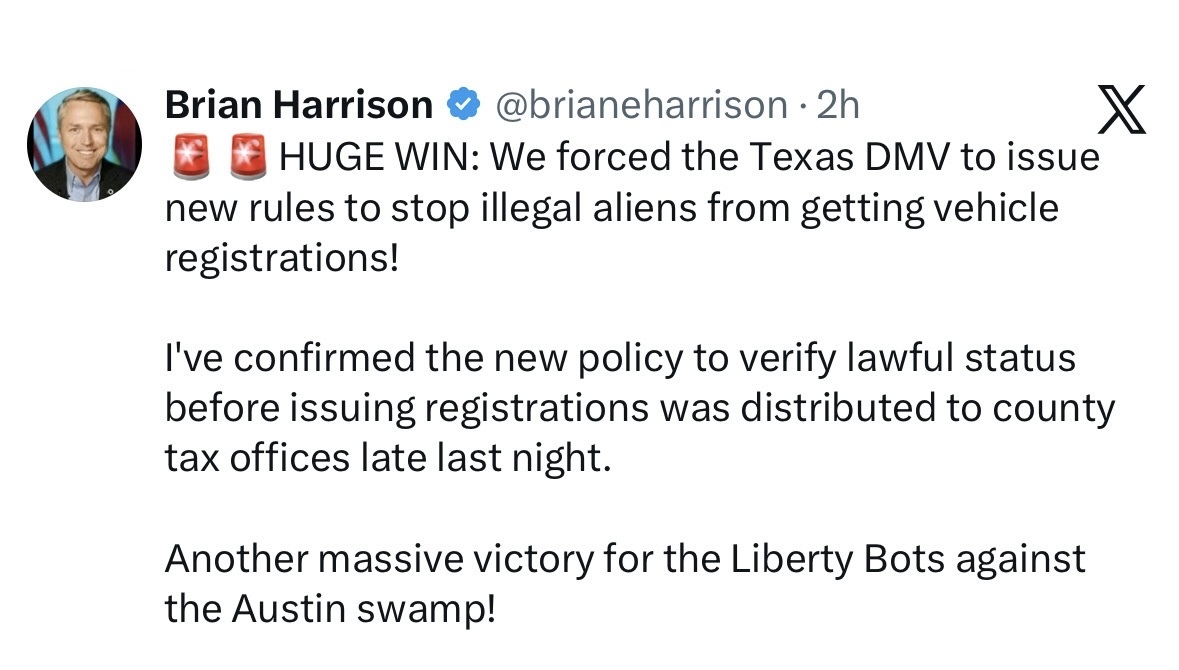Support - Brian E HarrisonTexans for Brian Harrison