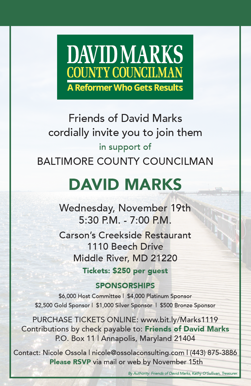 Support Baltimore County Councilman David Marks